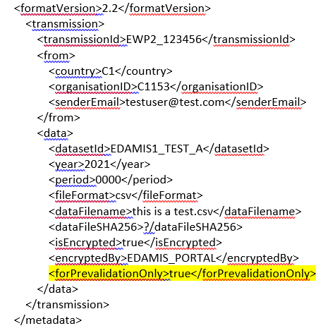 EDAMIS pre-validation user guide | Eurostat CROS